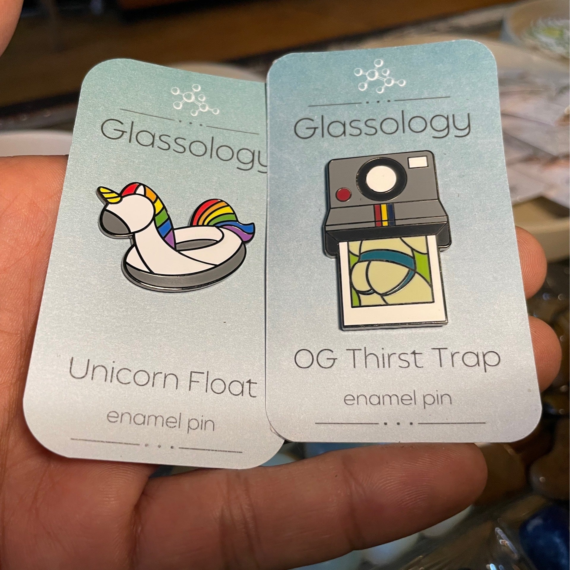 Stained glass enamel pin | Plant Mode